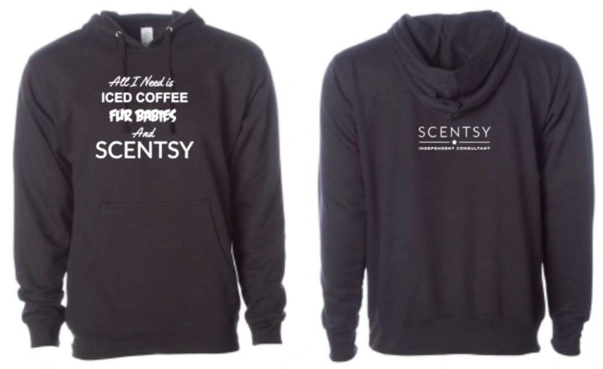 UNISEX MIDWEIGHT HOODIE ALL I NEED IS ICED COFFEE FUR BABIES AND SCENTSY unisex-midweight-hoodie-all-i-need-is-iced-coffee-fur-babies-and-scentsy